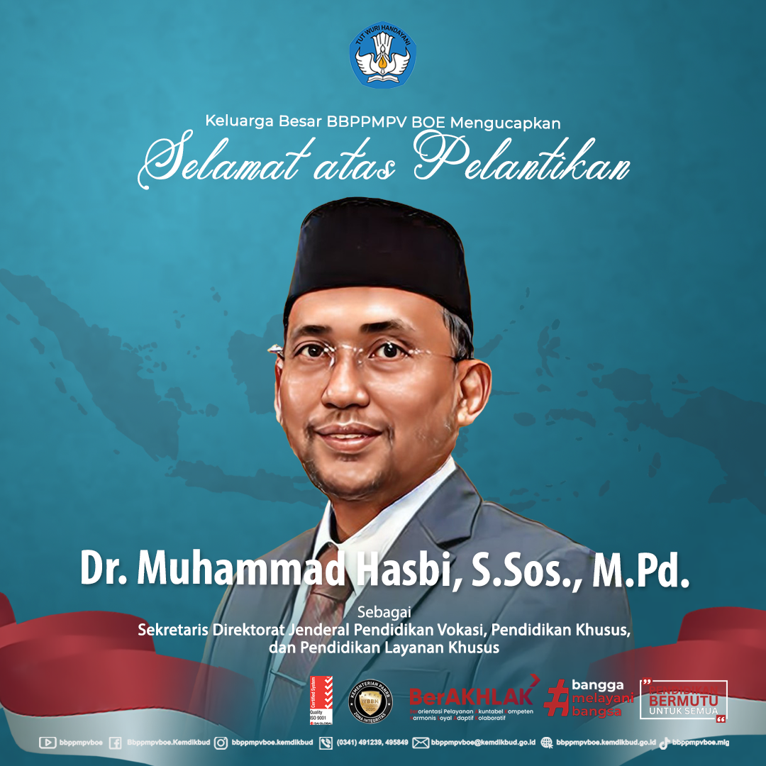 Selamat atas Pelantikan Dr. Muhammad Hasbi, S.Sos., M.Pd